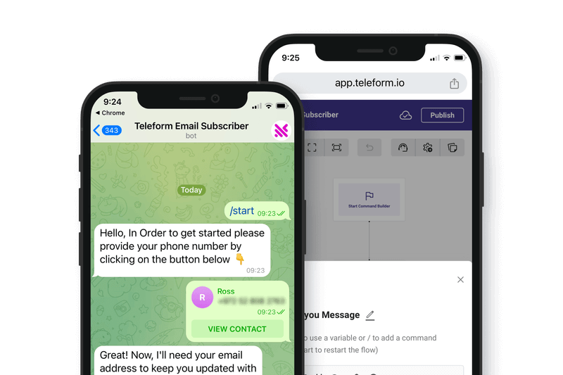 Teleform • Visual Chatbot Builder for Telegram