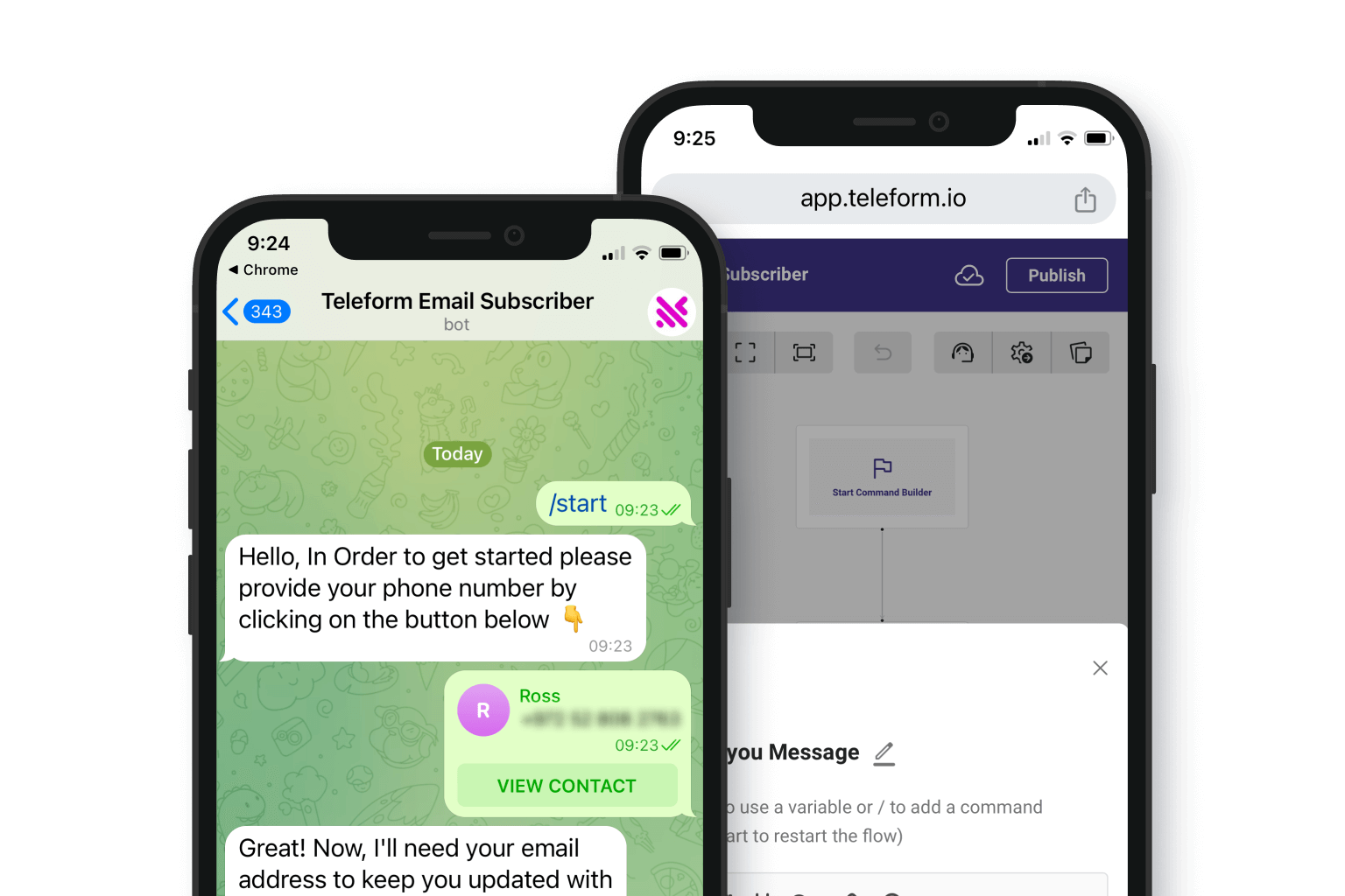Teleform • Visual Chatbot Builder for Telegram